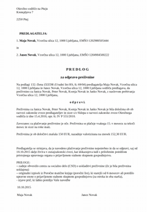 e-obrazec 1710 - Vloga za prenehanje plačevanja preživnine